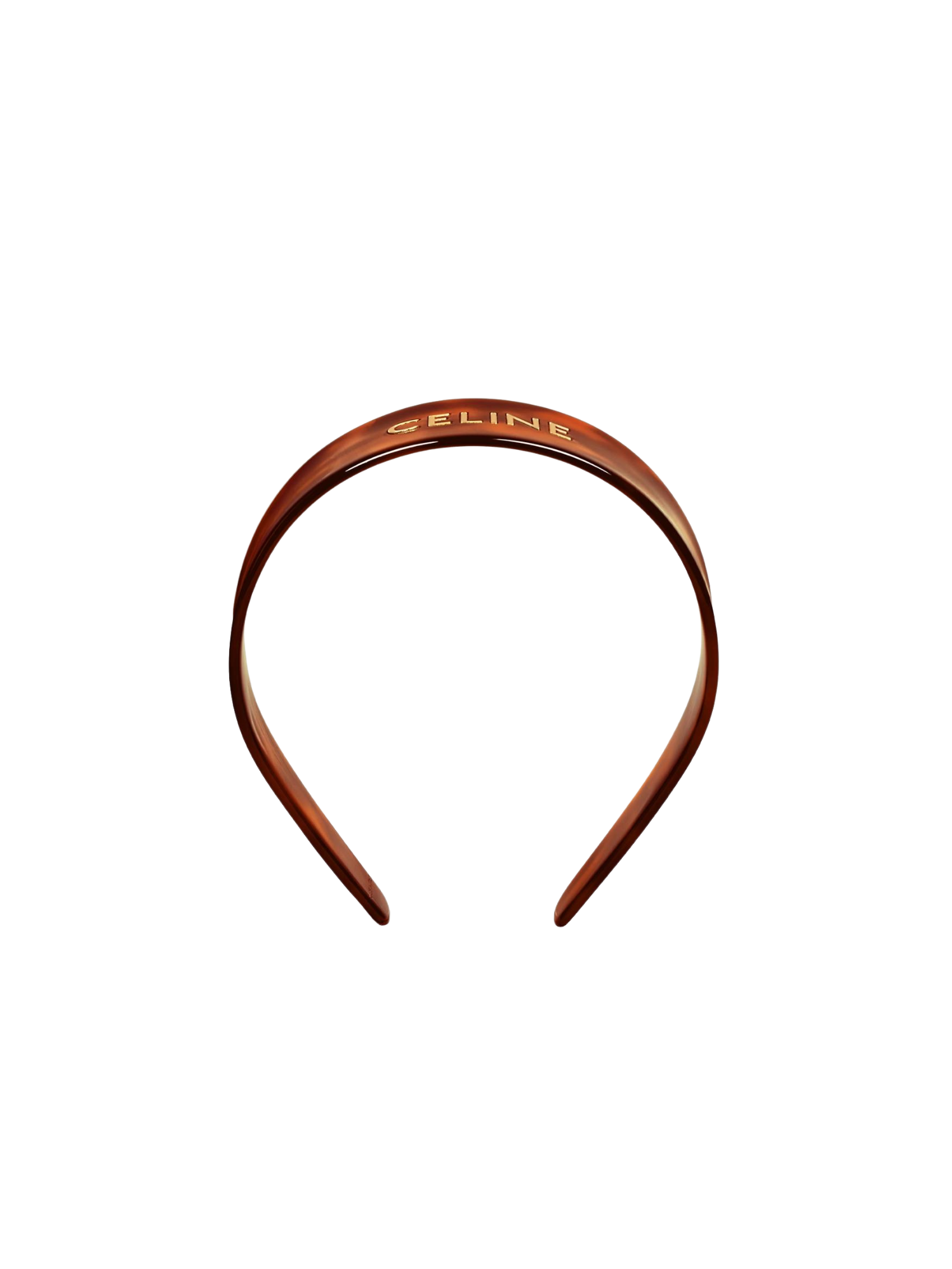 Celine Headband in Blond Havana Acetate and Brass with Gold finish ...