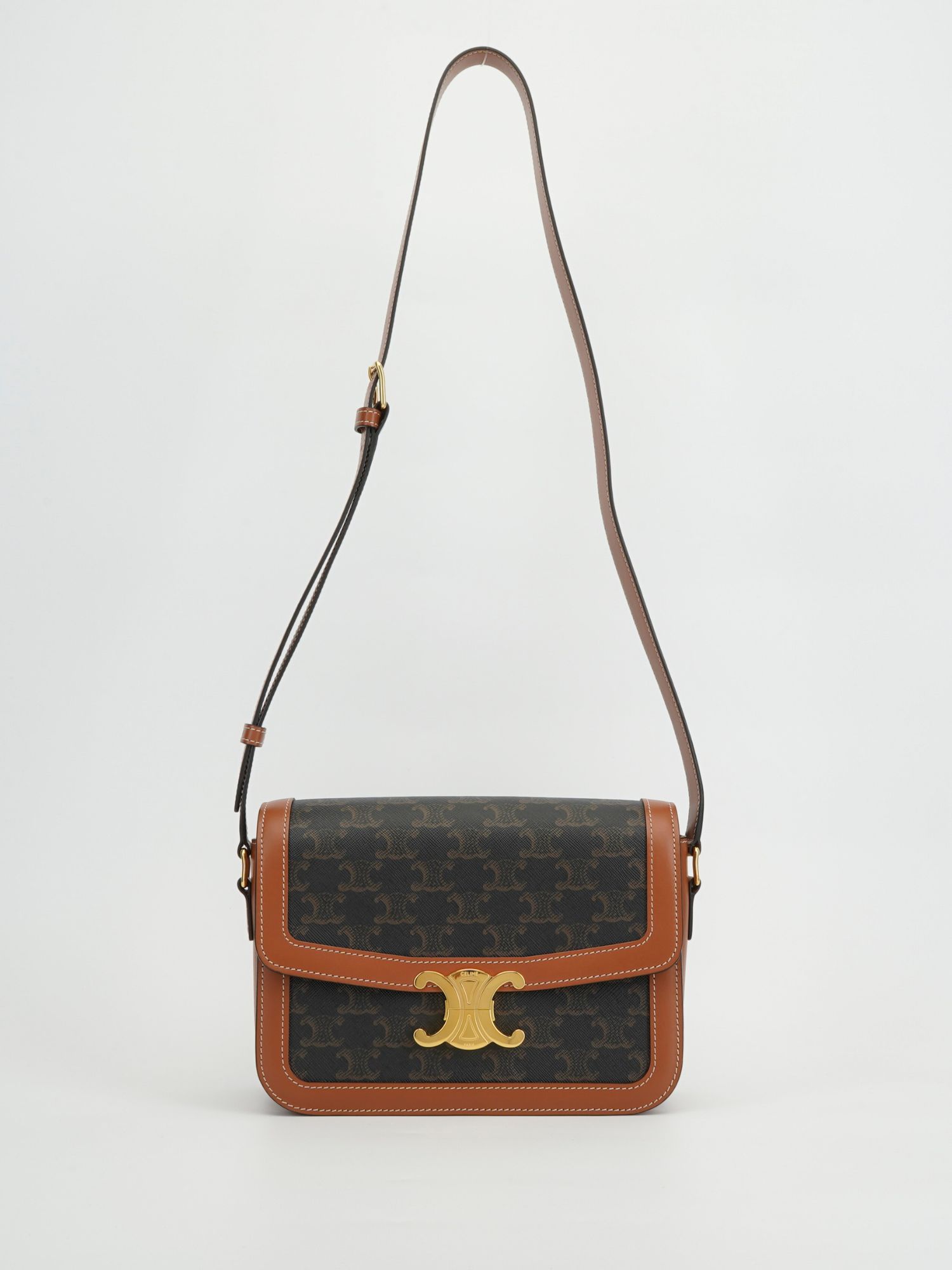 Celine Classique Triomphe Tan Canvas